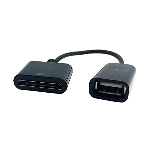 ShineBear Black & White Dock 30pin Female to USB 2.0 Female Data Charge Cable 10cm - (Cable Length: 10cm, Color: Black)