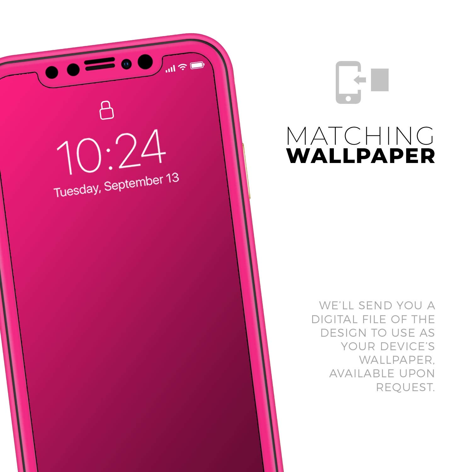 Design Skinz Solid Pink V2 - DesignSkinz Protective Vinyl Decal Wrap Skin Cover Compatible with The Apple iPhone 11 Pro (Full-Body, Screen Trim & Back Glass Skin)