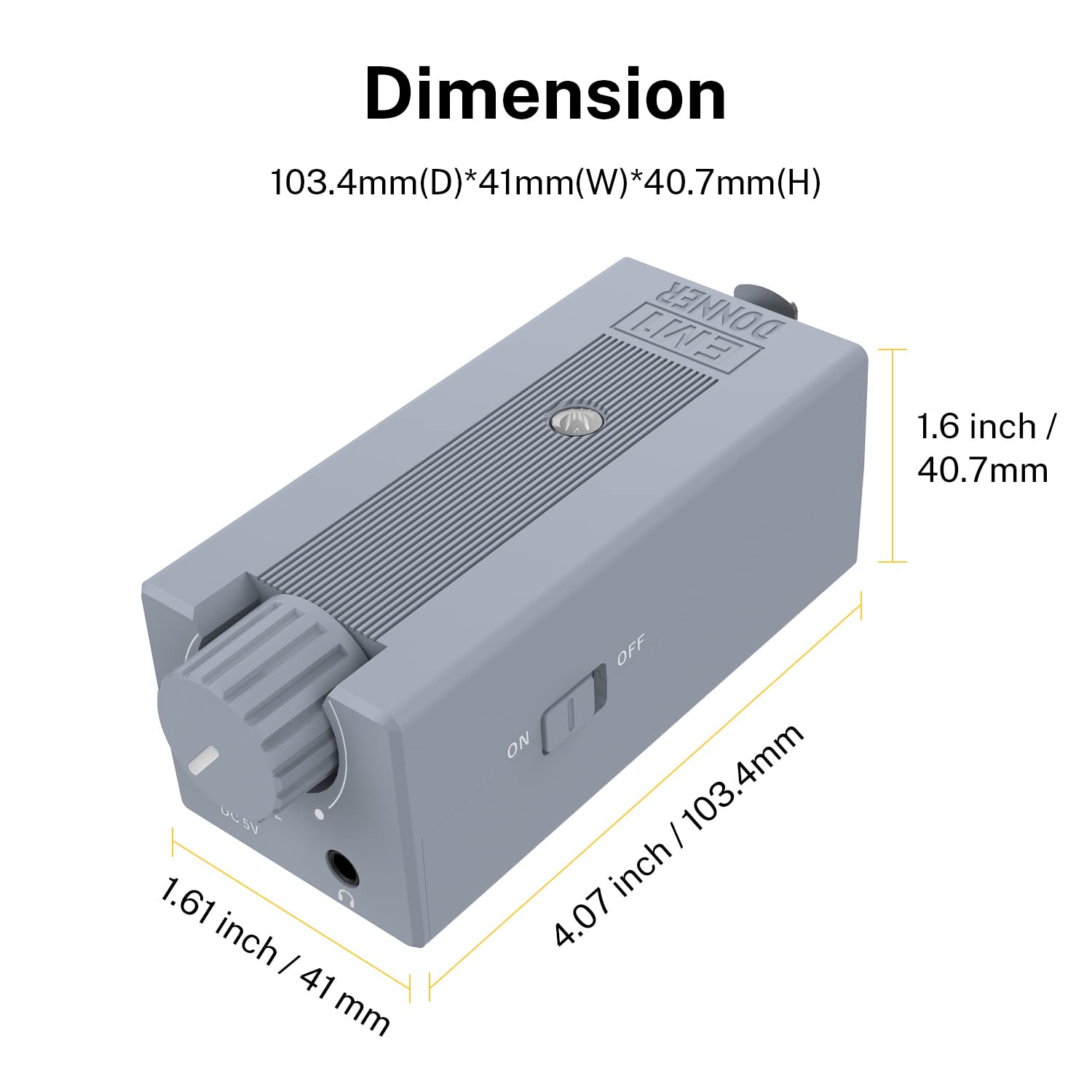 Donner EM1 Rechargeable Portable Personal in-Ear Monitor Amplifier Analog Headphone Amplifier Stereo Headphone Earphone Amp Volume Control Audio Booster with XLR and TRS Input 3.5mm Output Jack
