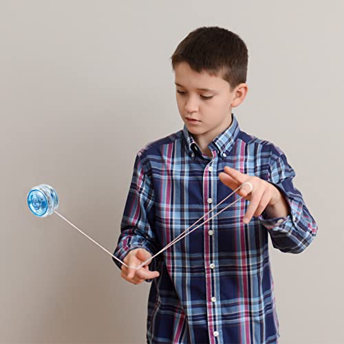 Sumind 6 Pieces LED Light Yo-Yo Plastic Responsive Yoyo Entertaining Yoyo for Beginner Party Favors (Random Colors)