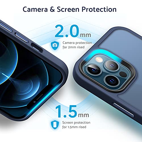 Anqrp Designed for iPhone 12 Pro Max Case, [Support Magsafe] Soft Silicone Slim Anti-Scratch Case for iPhone 12 Pro Max 6.7 inch, Blue