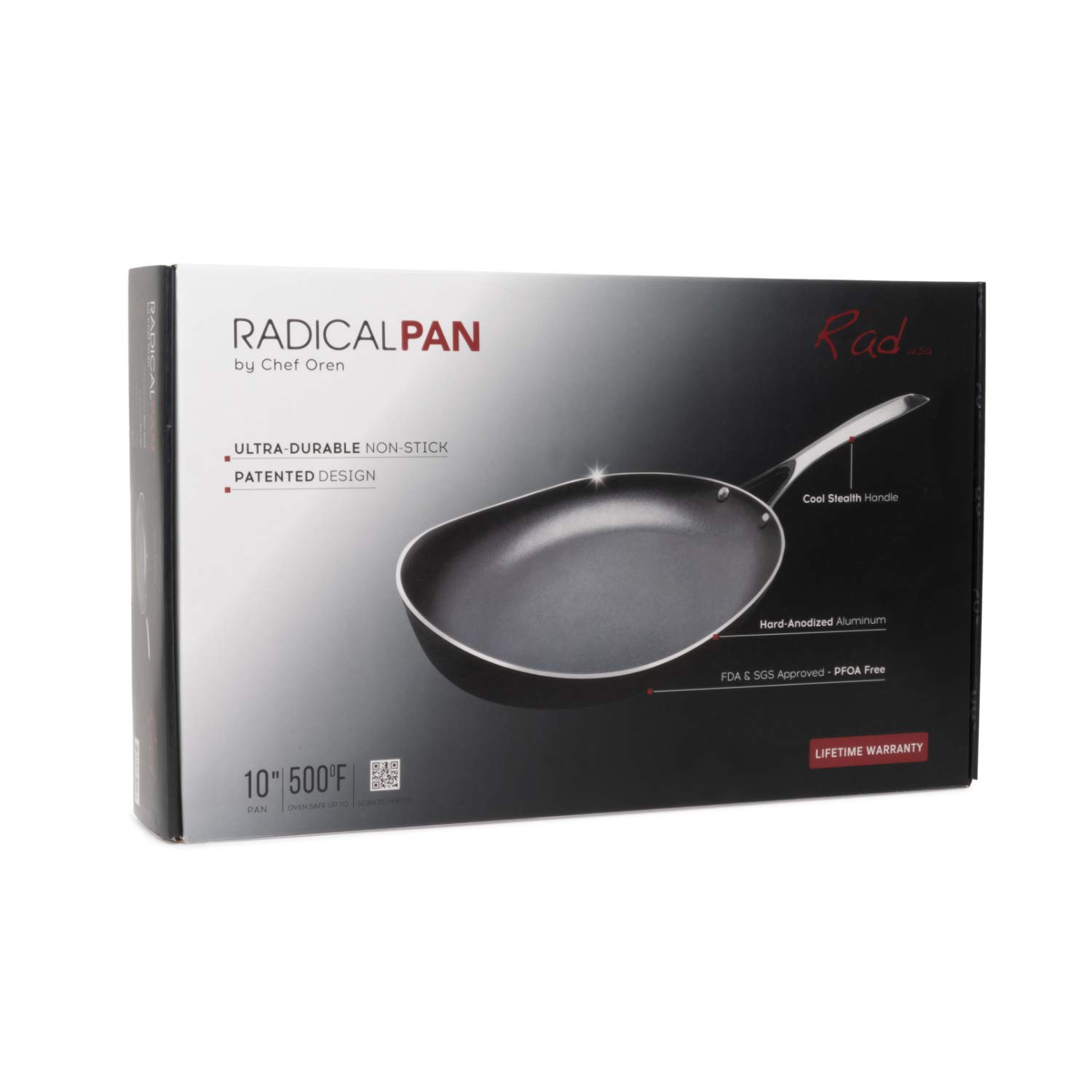 8” Radical Pan: Nonstick Frying & Saute Pan, Skillet, With Stainless Steel Handle, for Gas, Induction, Electric Cooktops, Hard-Anodized, Dishwasher Safe. Oven safe, SGS & NSF Certified. PFOA-free