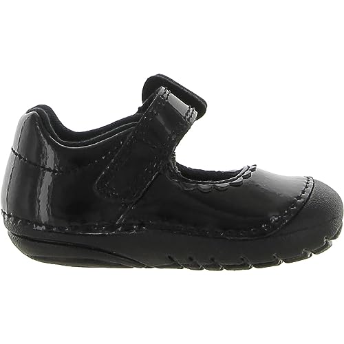 Stride Rite Baby Girls Soft Motion Makayla Mary Jane Flat, Black, 3.5 Infant