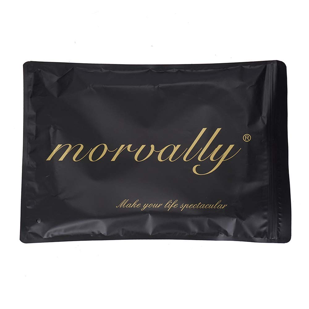 morvally Short Black Wavy Bob Wig with Bangs for Women 16 Inches Natural Synthetic Hair Wavy Wigs