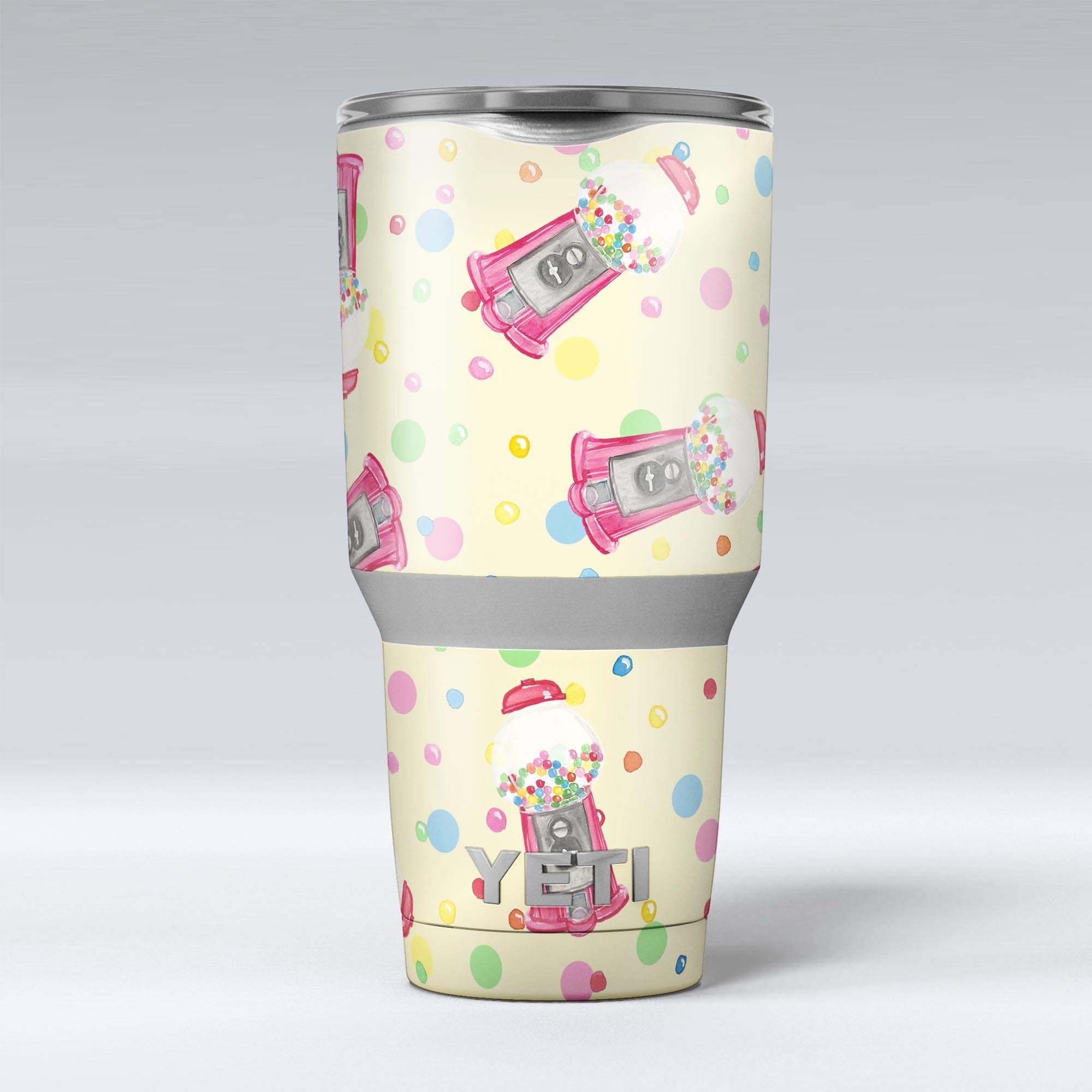 Design Skinz The Fun Colorful Gumball Machine Pattern - Skin Decal Vinyl Wrap Kit Compatible with The Yeti Rambler Cooler Tumbler Cups