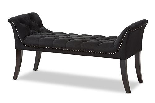 Baxton Studio Herblay Bench, Black