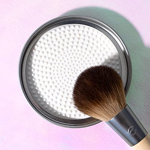 EcoTools Professional Makeup Brush Cleaner and Beauty Blender Dissolving Sheets with Textured Mat, Plastic-Free Recyclable Packaging, Cruelty Free, Vegan, Travel Size, Add Water, 30 Sheet Count