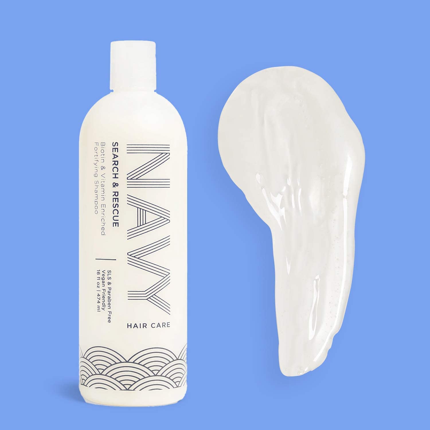 NAVY Search and Rescue Shampoo - Paraben-Free Biotin and Hair Vitamin Enriched Fortifying Hair Shampoo - 16 fl oz