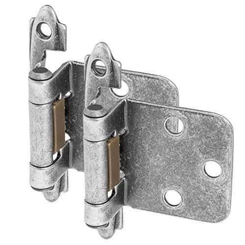 25 Pair Pack - Cosmas 15539-WN Weathered Nickel Hinge Variable Overlay (Pair) [15539-WN]