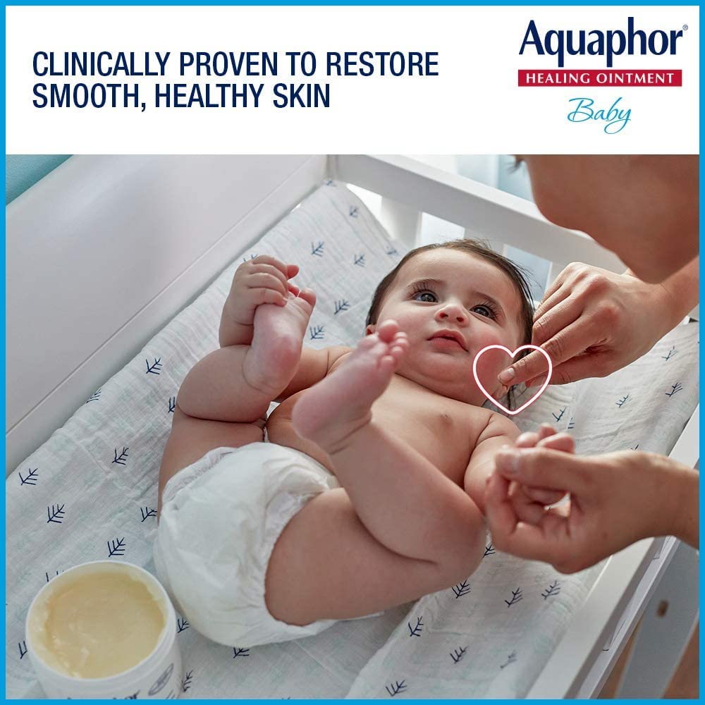 Aquaphor Baby Healing Ointment Diaper Rash and Dry Skin Protectant , 14 Fl. Oz. Jar