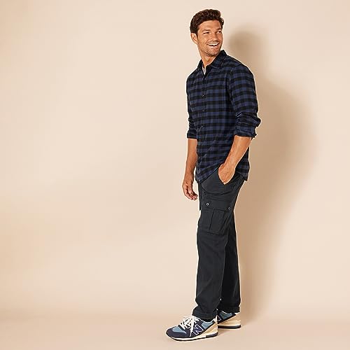 Amazon Essentials Men's Slim-Fit Stretch Cargo Pant, Black, 30W x 32L