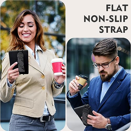Aiaabq Security Hand Strap, Kindle Hand Strap Lightweight Finger Grip Holder for eReaders -Kindle/Kobo/Voyaga/Lenovo/Sony Kindle E-Book/iPad Tablet (1pc 6-8in Black)