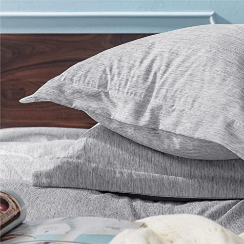 Bedsure White Quilt Queen Size and Queen Comforter Set Grey, Soft Quilt Bedding Set for All Seasons