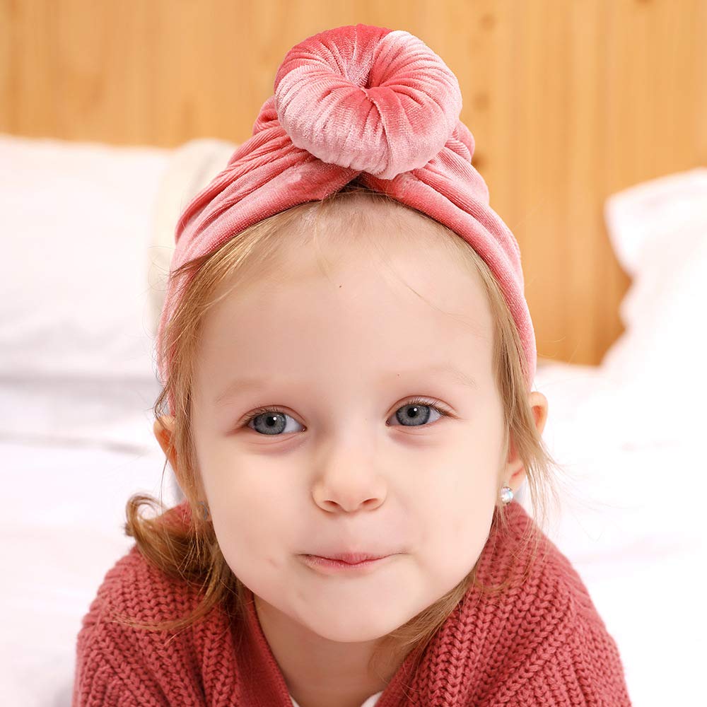 Awyjcas Newborn Baby Toddler Cotton Hat Babys Turban Kids Knotted Hat Cap Set (BB03)
