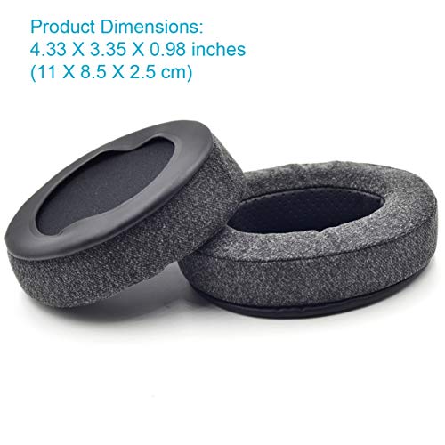 defean Upgrade Ear Pads Replacement Gray Flannel Memory Foam Compatible with Audio-Technica M40X M50 M50X MSR7 / Fostex T50RP / MDR 7506 / Hyperx Cloud Alpha hyperx Cloud Headset