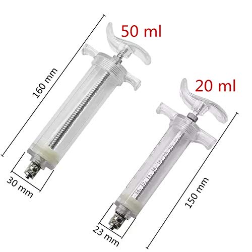 Duona Bird Feeding Syringe Feeding Tubes for Baby Birds Parrot Hand Feeding Syringe with 6 Pcs Curved Gavage Tubes (50ML)