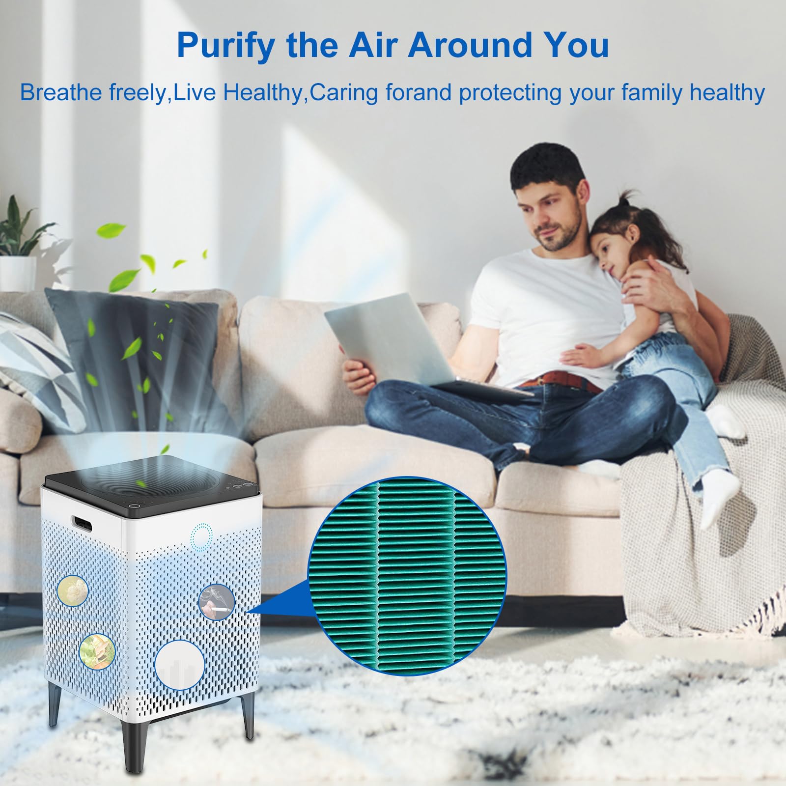 400/400S Replacement Filter Set for Coway AIRMEGA Max2 400/400S Air Puri-fier, Max 2 High efficiency and Active Carbon Filter, AP-2015-FP.