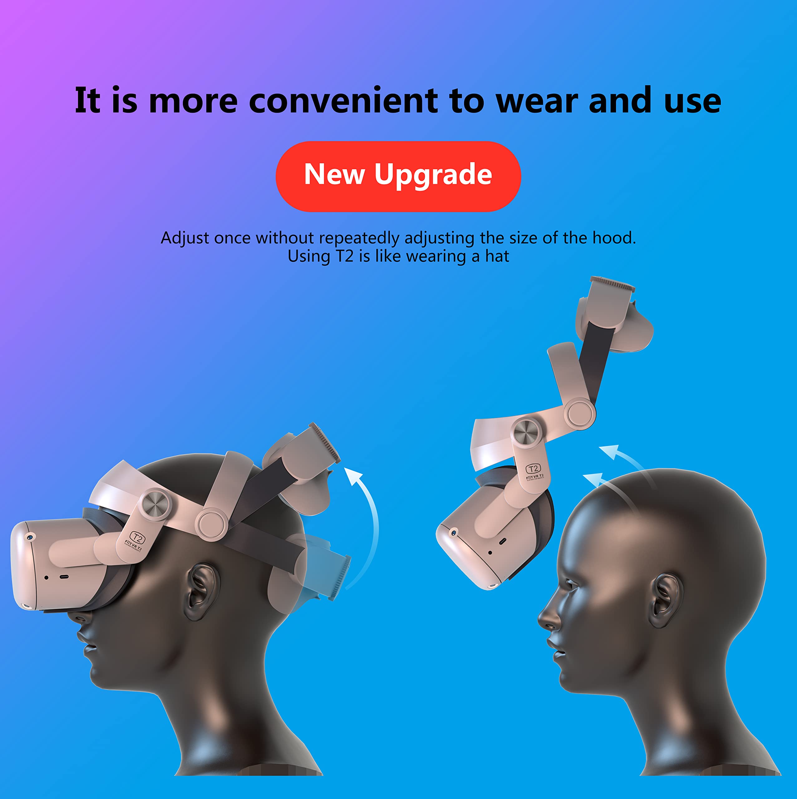 2022 Updated Adjustable Head Strap Compatible for Meta 2 VR Headset, Elite Strap Replacement for Support and Comfort in VR, Enhanced Gaming Immersion, Durable, Lightweight and Comfortable