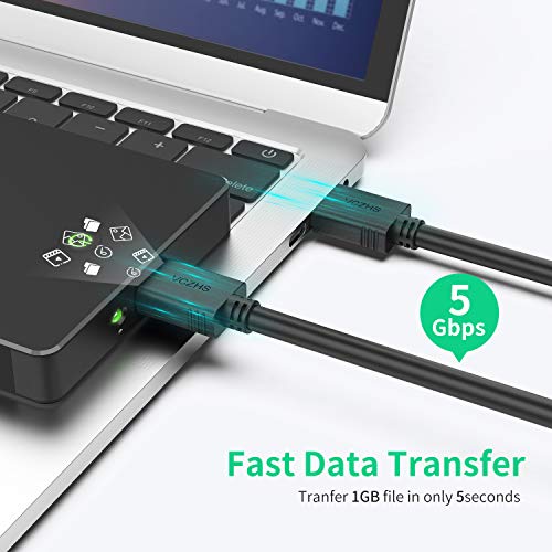 Short USB to USB Cable 1 ft, VCZHS USB 3.0 Cord USB A to USB A Cable USB to USB Cord for Hard Drive Enclosures, Laptop Cooler