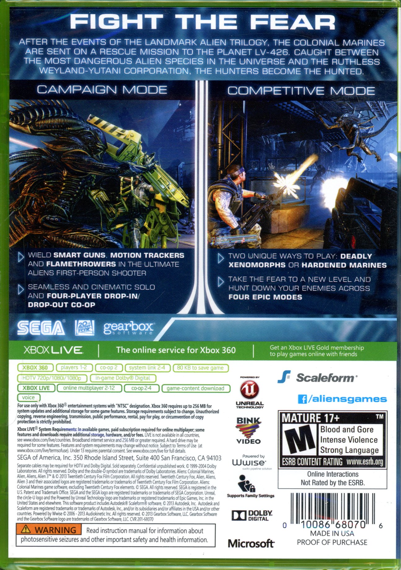 Aliens: Colonial Marines Walmart Edition w/ Multiplayer Mode