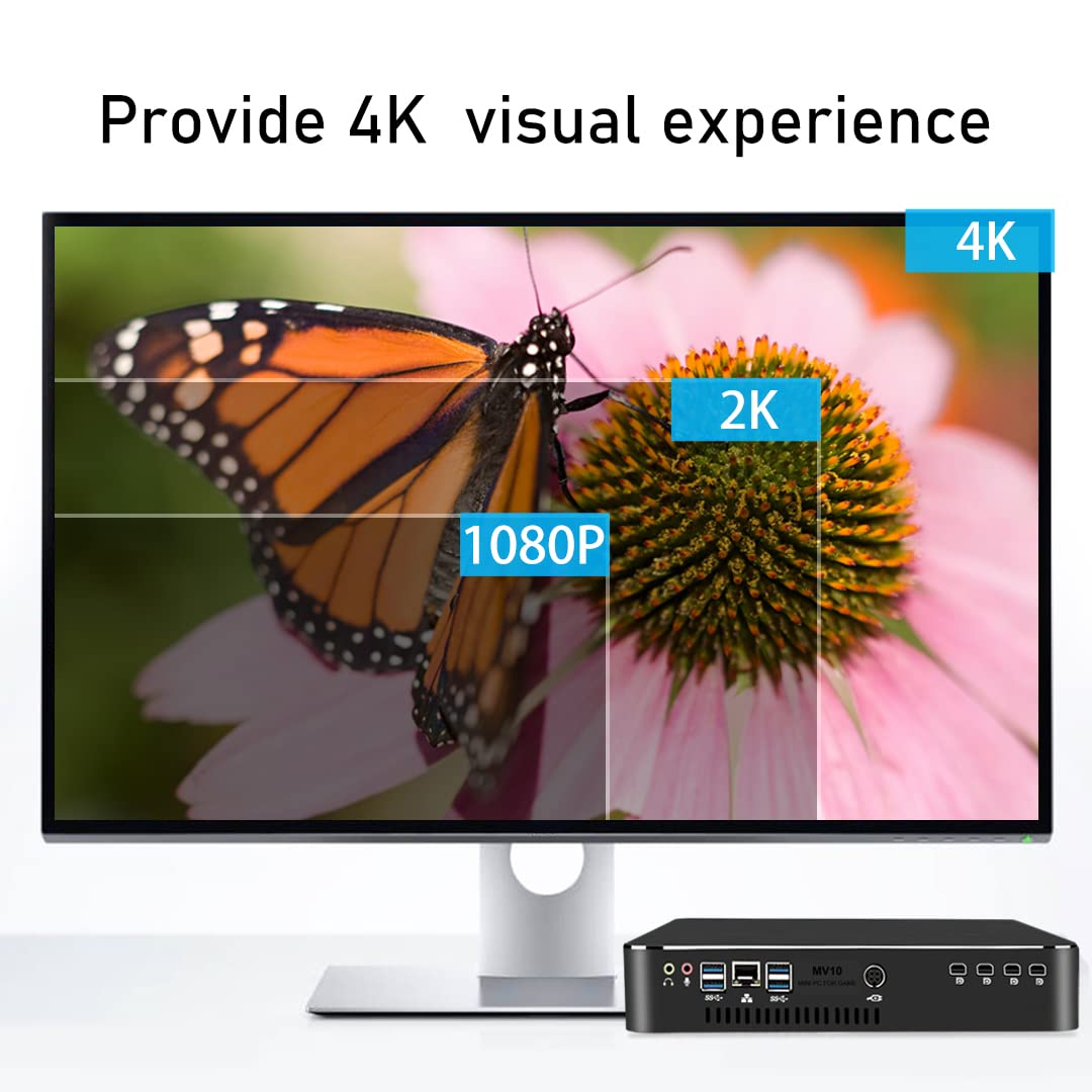 msecore Mini Desktop PC, Computer with i5-9400F, 64G DDR4 RAM, 1T NVME SSD, P1000 Dedicated Graphics for Graphic Design, Video Editing, Modeling