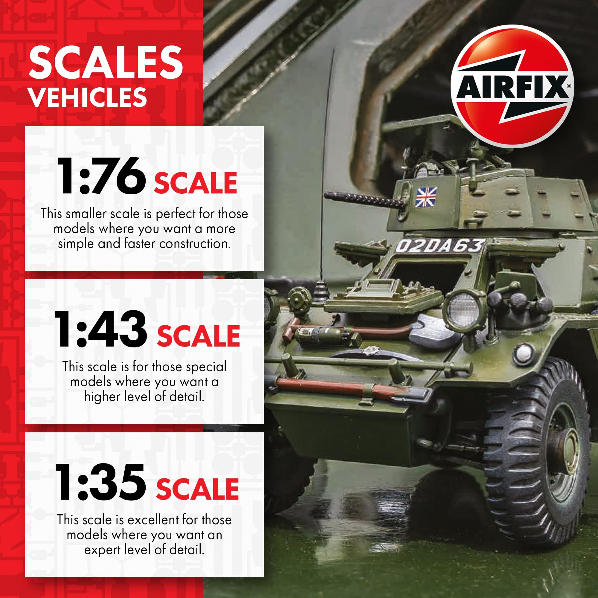 Airfix Model Tank - A02318V M3 Half-Track, Plastic Model Kits for Adults & Kids 8+, 1:76 Scale, Skill Level 2, WW2 Theme Military Models, World War 2 Tanks