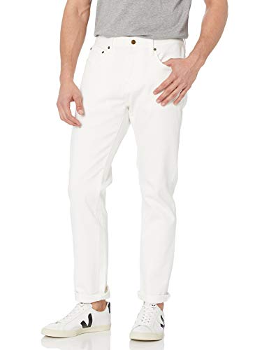 Amazon Essentials Men's Athletic-Fit Stretch Jean, Bright White, 40W x 28L