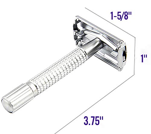 Old Fashion Double Edge Razor and 12 Stainless Razor Blade Ultimate Shaving Experience