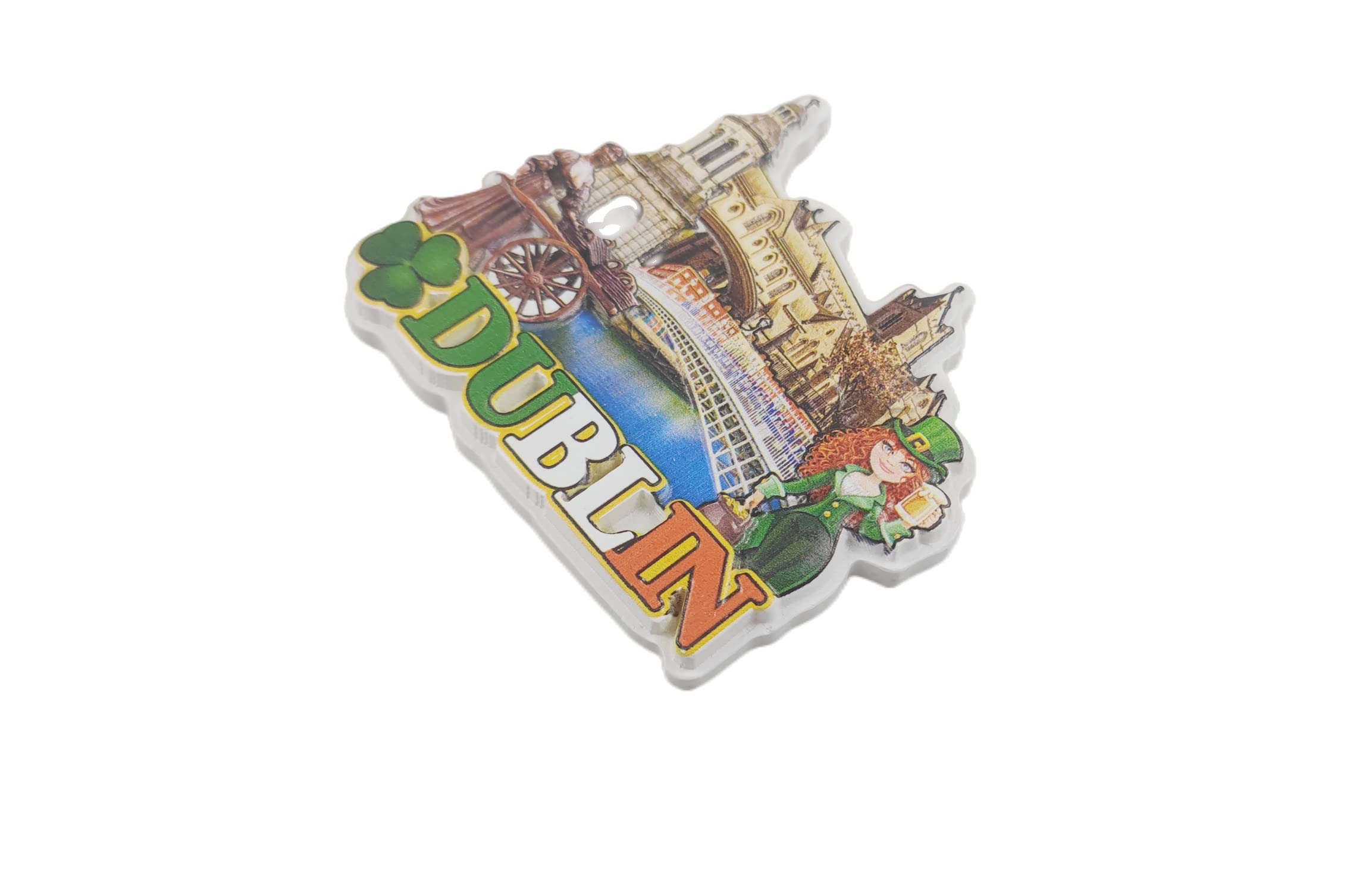 3D Dublin Ireland Fridge Magnet Travel Souvenir Refrigerator Magnetic Sticker Hand Painted Craft Collection