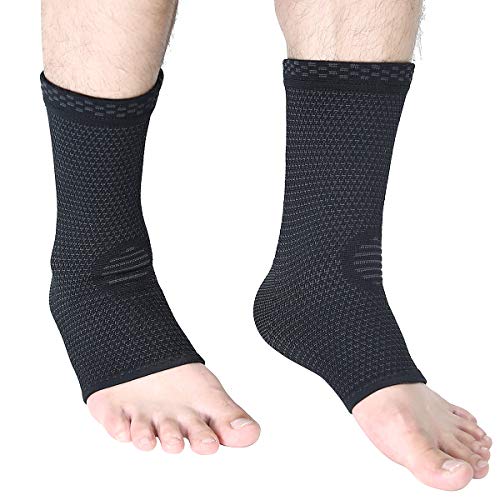 2 Pack Volleyball ankle support brace for women men compression sleeve socks sprained pair tendonitis achilles tendonitis relief plantar fasciitis basketball running soccer protector boot stability