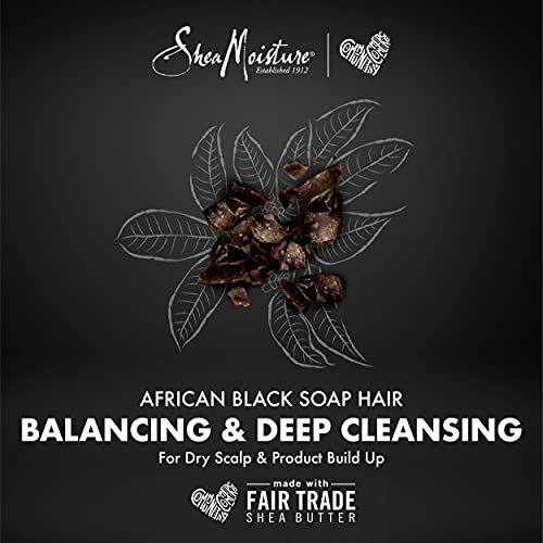 SheaMoisture African Black Soap Bamboo Charcoal Pre-Shampoo Scalp Scrub, 4 Fl Oz