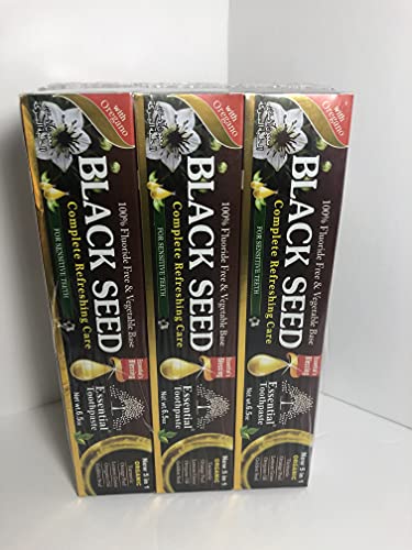 Essential Palace Organic Black Seed Toothpaste 100% Fluoride Free & Vegetable Base (6 Pack) 6.5oz