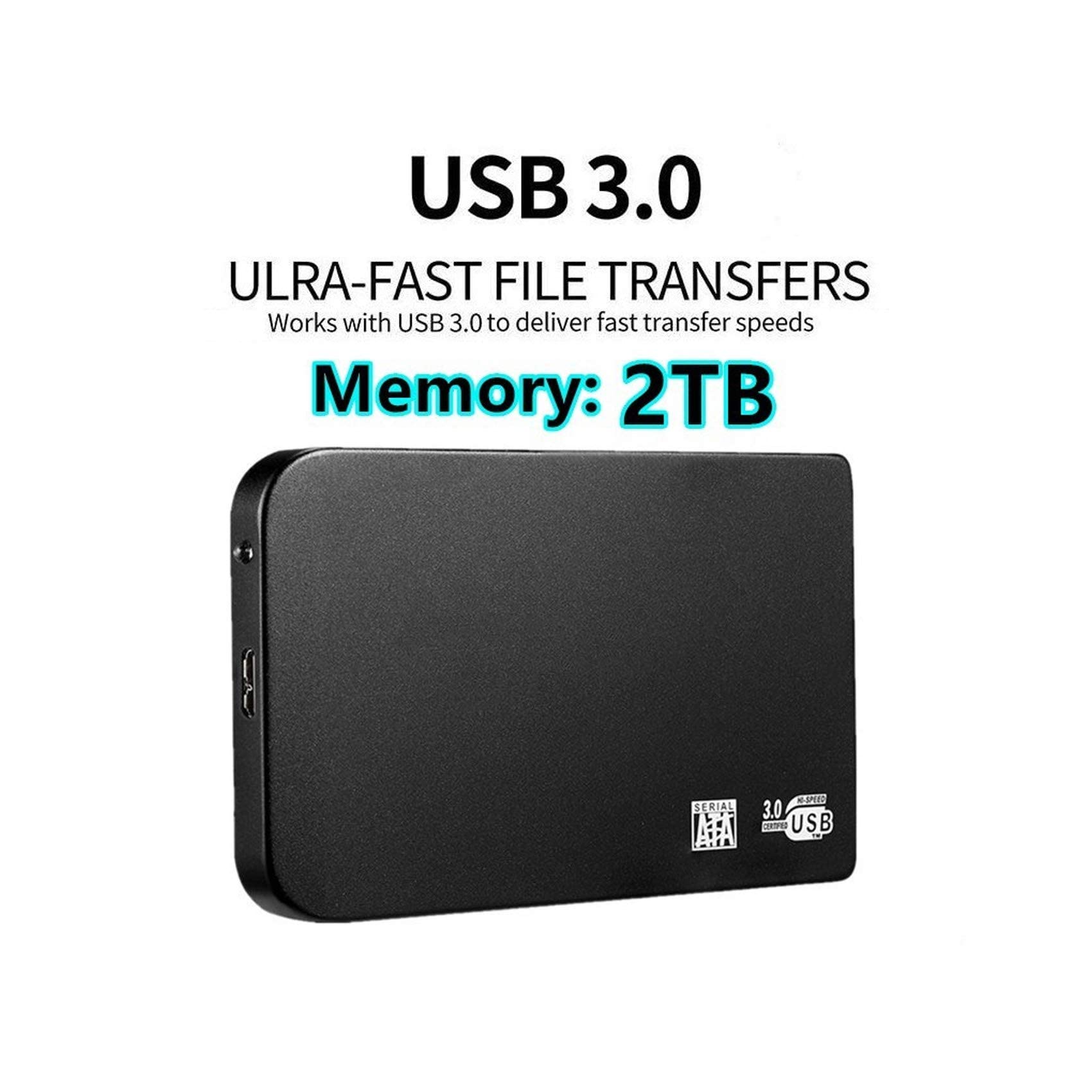 2tb External Hard Drive,USB 3.0 Portable Backup Hard Drive, for PC, Xbox, MAC