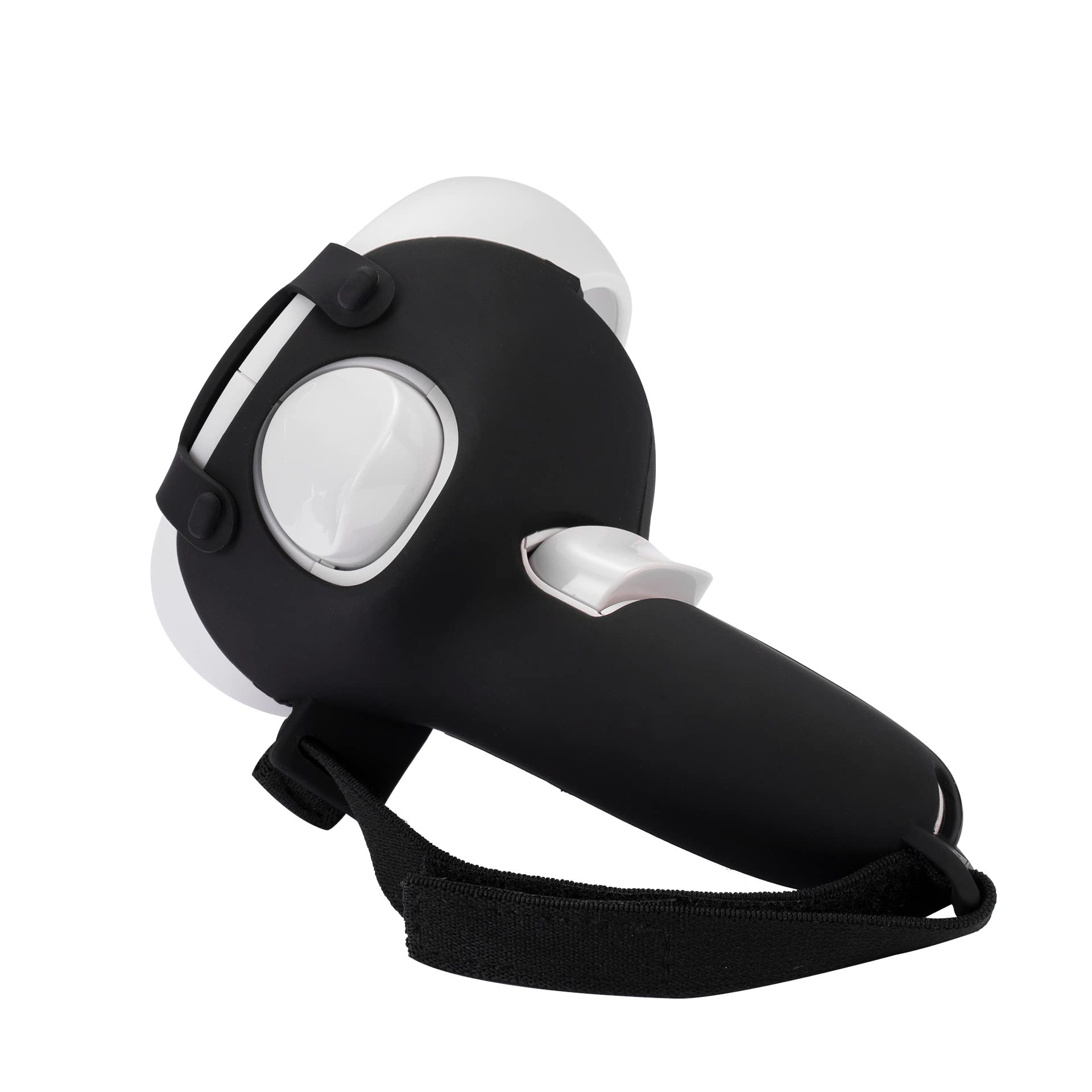 ASR-VR Silicone Grip Cover for Oculus Quest 2 Accessories, Protector with Knuckle Straps(1 Pair) (White)