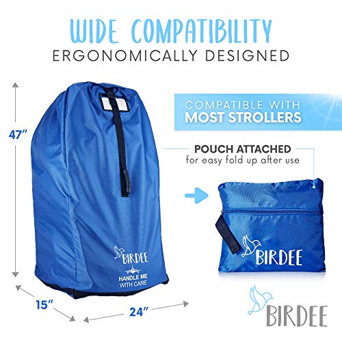 Birdee Durable Standard Or Double Dual Stroller Travel Bag for Airplane Gate Check and Carrier for Travel