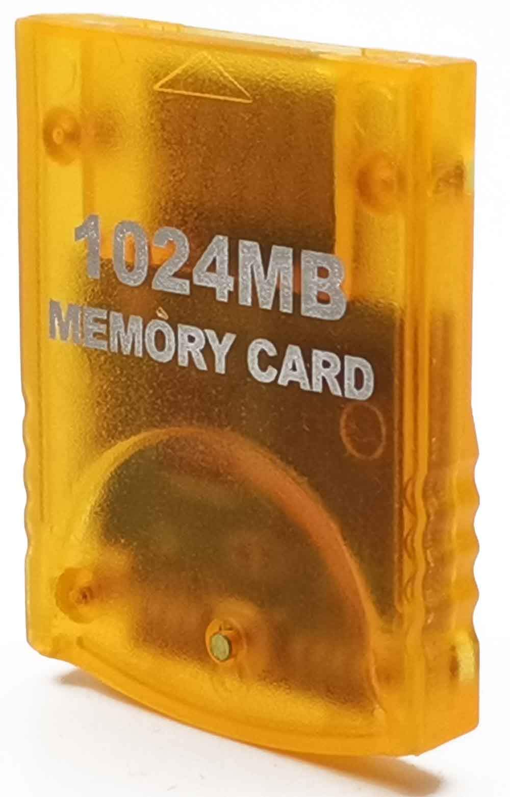 Aisicondan 1024MB(16344 Blocks) High Speed Gamecube Storage Save Game Memory Card Compatible for Nintendo Gamecube & Wii Console Accessory Kits -Yellow