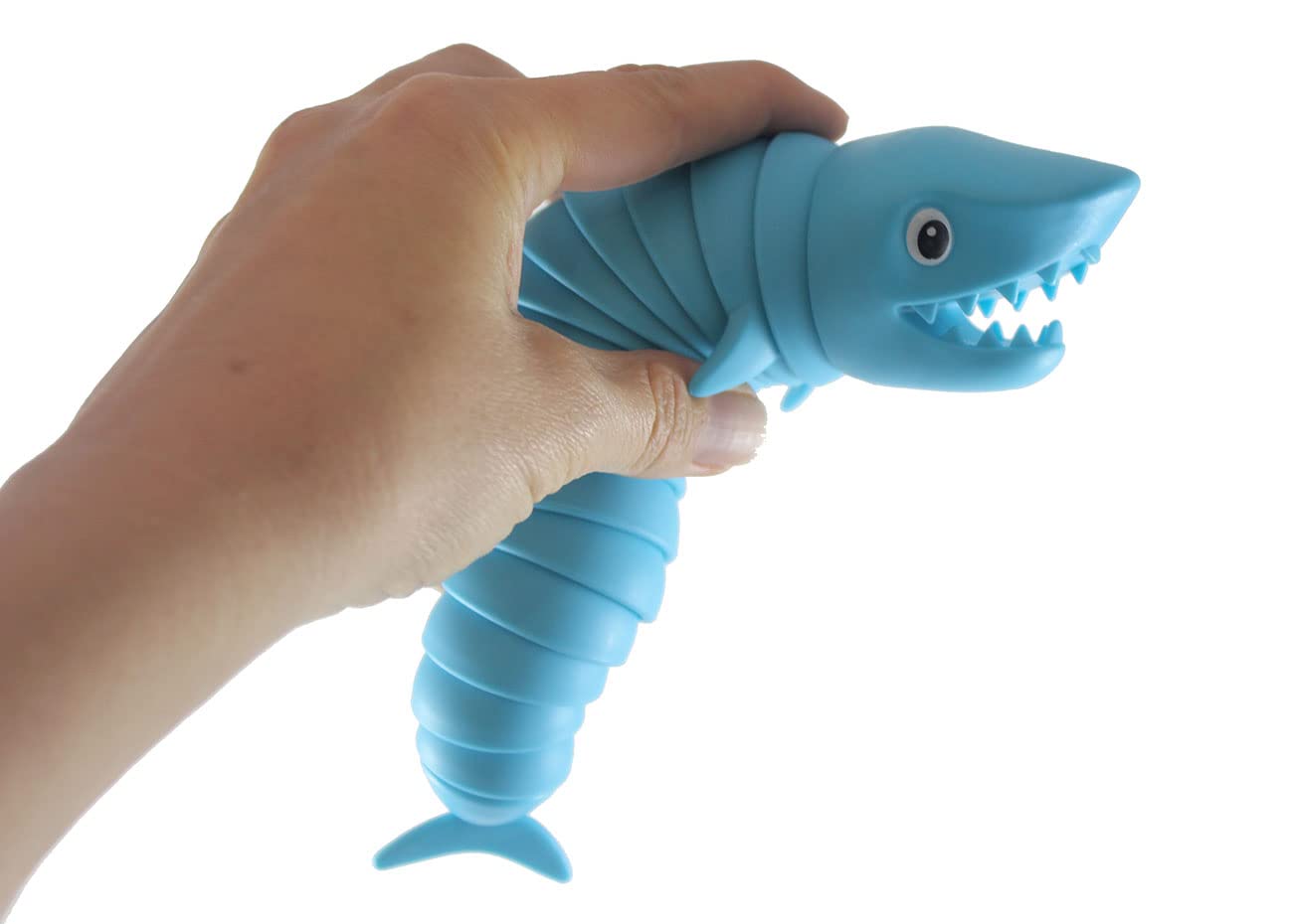 3 Wiggle Animals - Axolotl, Dolphin and Shark Fidget - Large Wiggle Articulated Jointed Moving Axolotyl Toy - Unique Gift (Random Colors)