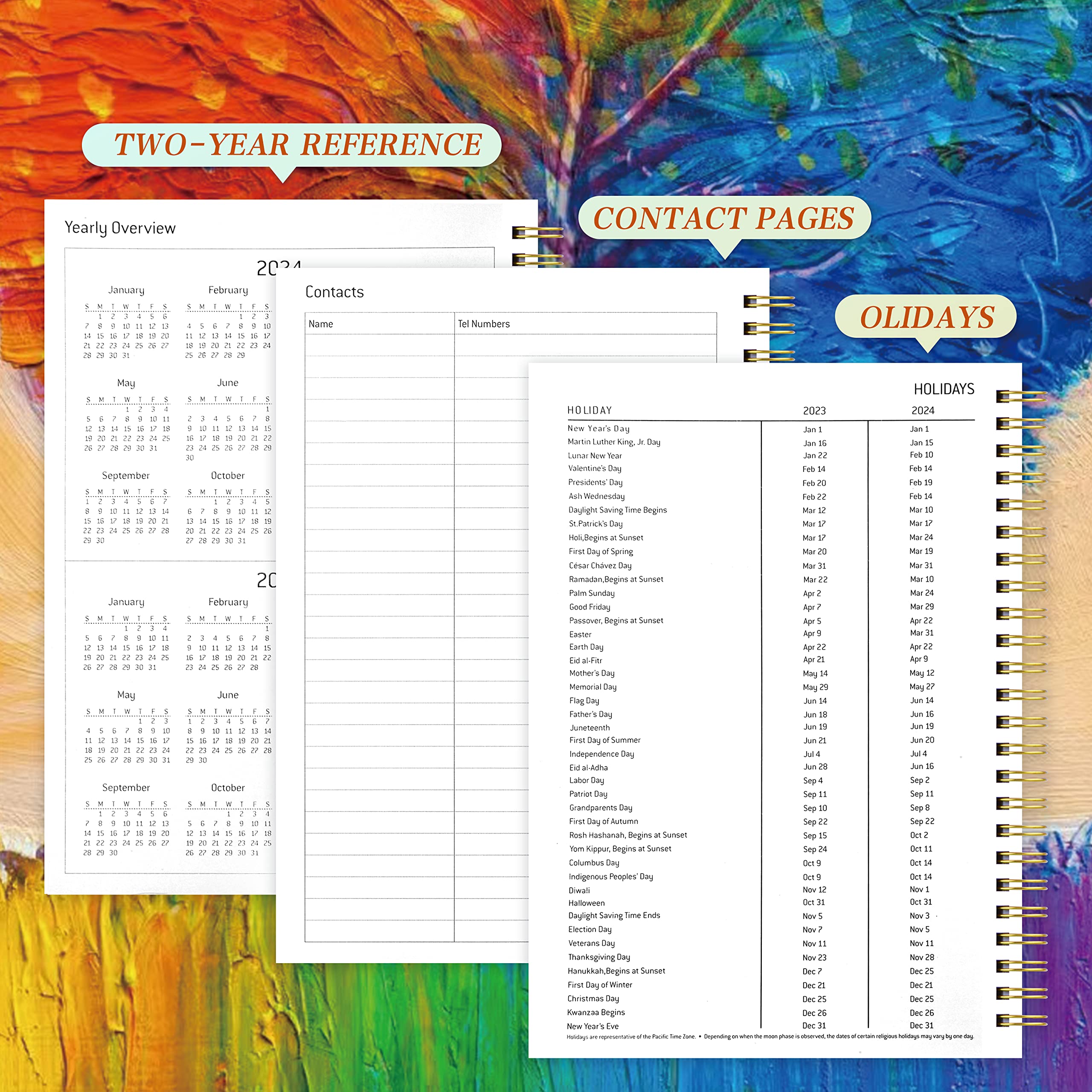 2024 Planner - Academic Weekly & Monthly Planner 2024 with Monthly Tabs, Daily Planner Yearly Agenda Calendar Organizer, Jan 2024-Dec 2024, 6.3" x 8.5"