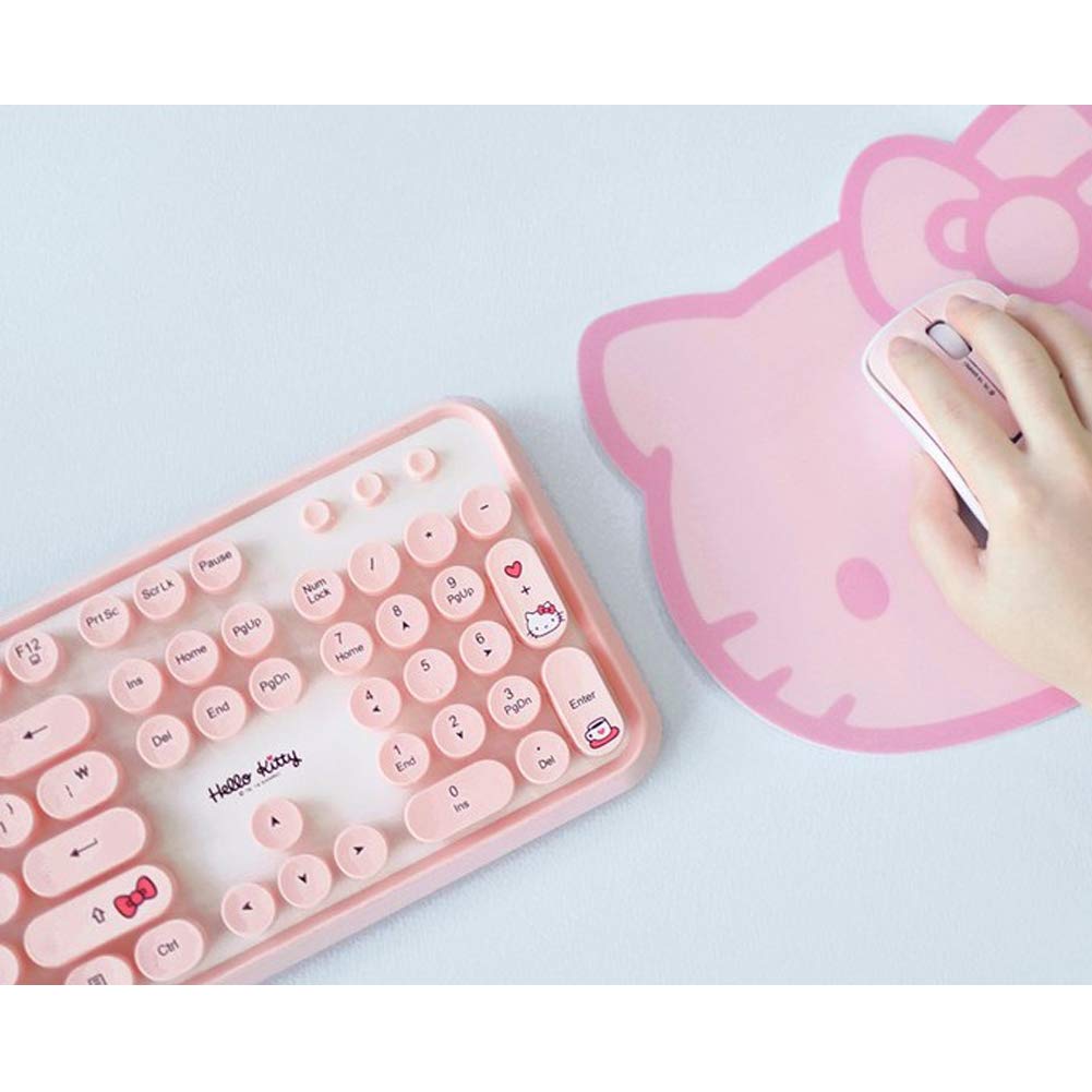 Digital Ventus Hello Kitty Retro Keyboard + Mouse Set, Keyboard Korean/English (Pink)