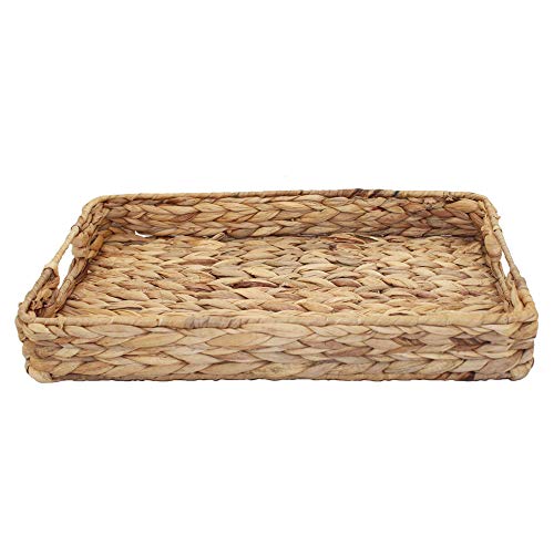 Grass Weaving Tray, Grass Storage Bins for Fruit or Tea,Arts and Crafts. (1) (Tray-A-M)