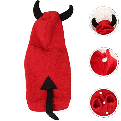 KESYOO Halloween Pet Clothes Red Pet Costume Halloween Themed Pet Clothes Halloween Devil Costume for Cat Dog