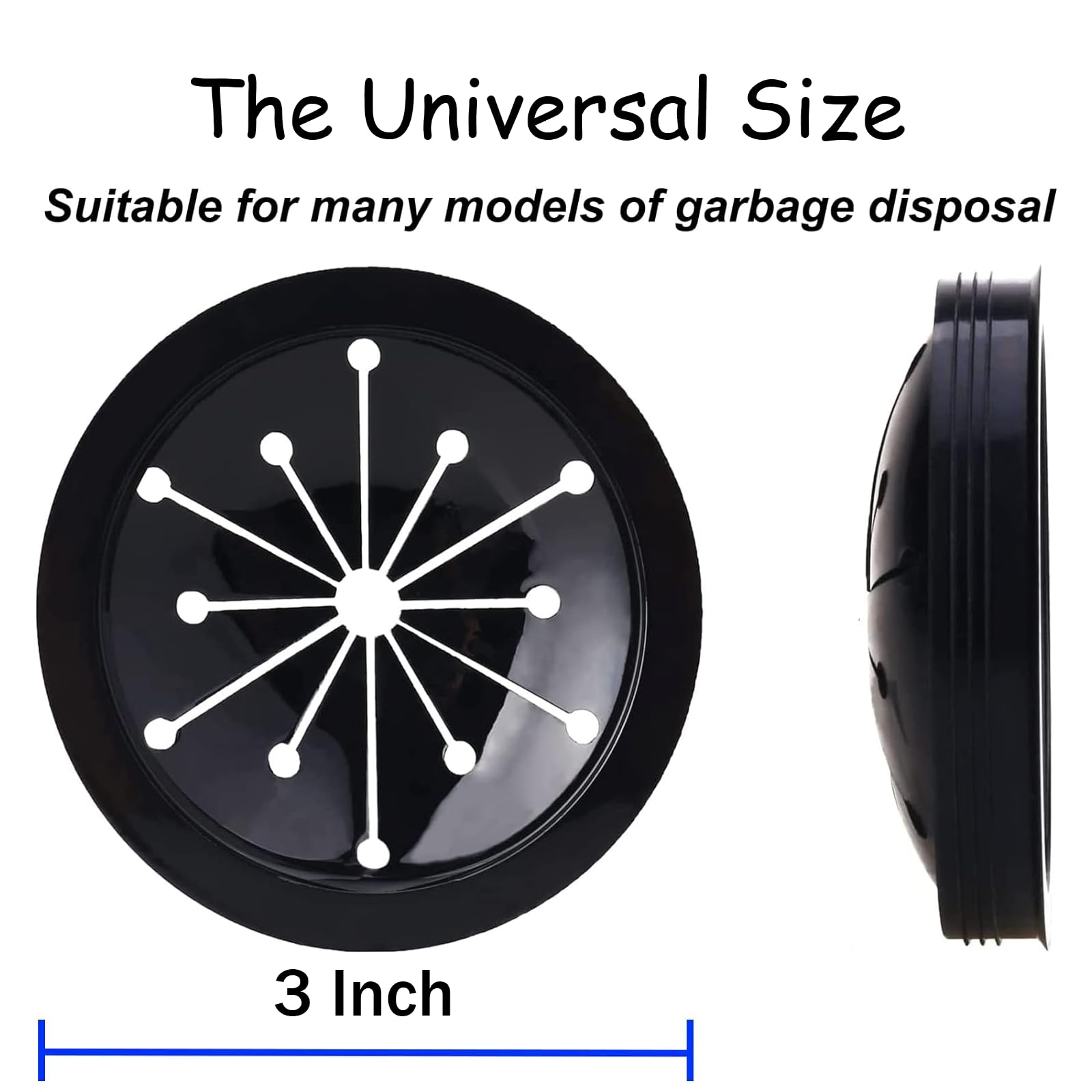 3 Inch Garbage Disposal Splash Guard Collar Sink Garbage Disposal Splash Guard Sink Stopper Universal Rubber Food Waste Disposer for Whirlaway, Waste King, Sinkmaster and GE Models Type-C Convertor