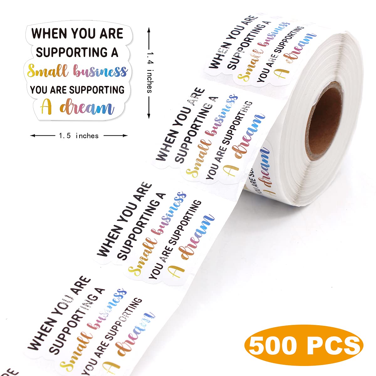 muminglong 1.5 Inch When You are Supporting a Small Business Colour Stickers, Small Shop Stickers, Small Business,Thank You Sticker, Packaging Sticker, 500 PCS
