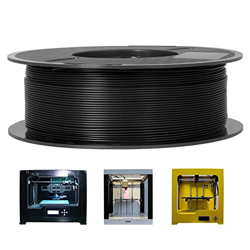 3D Printer Consumable, 1kg PLA Filament Smokeless Anti Clogging for Printing(Black)