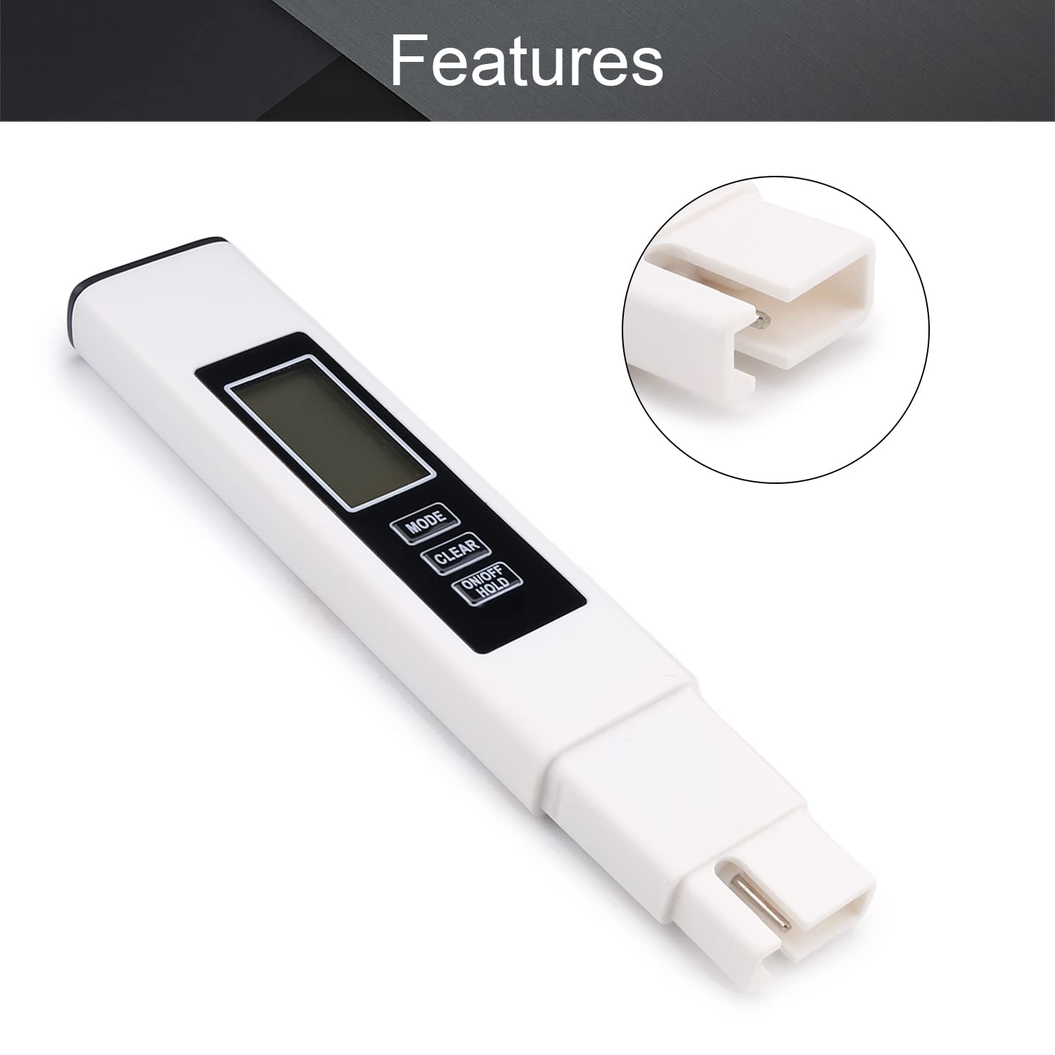 Othmro 1Pcs TDS and EC Tester Handheld Tester 1-9990PPM 1 Resolution Plastic Titanium Alloy Digital Water Tester Accuracy ± 2% for Aquariums Swimming Pools Water Filters White