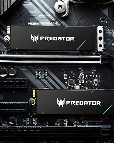 acer Predator GM7000 1TB NVMe Gen4 Gaming SSD, M.2 2280, Compatible with PS5, PCIe 4.0 Internal PC Solid State Hard Drive Up to 7400MB/s - BL.9BWWR.105