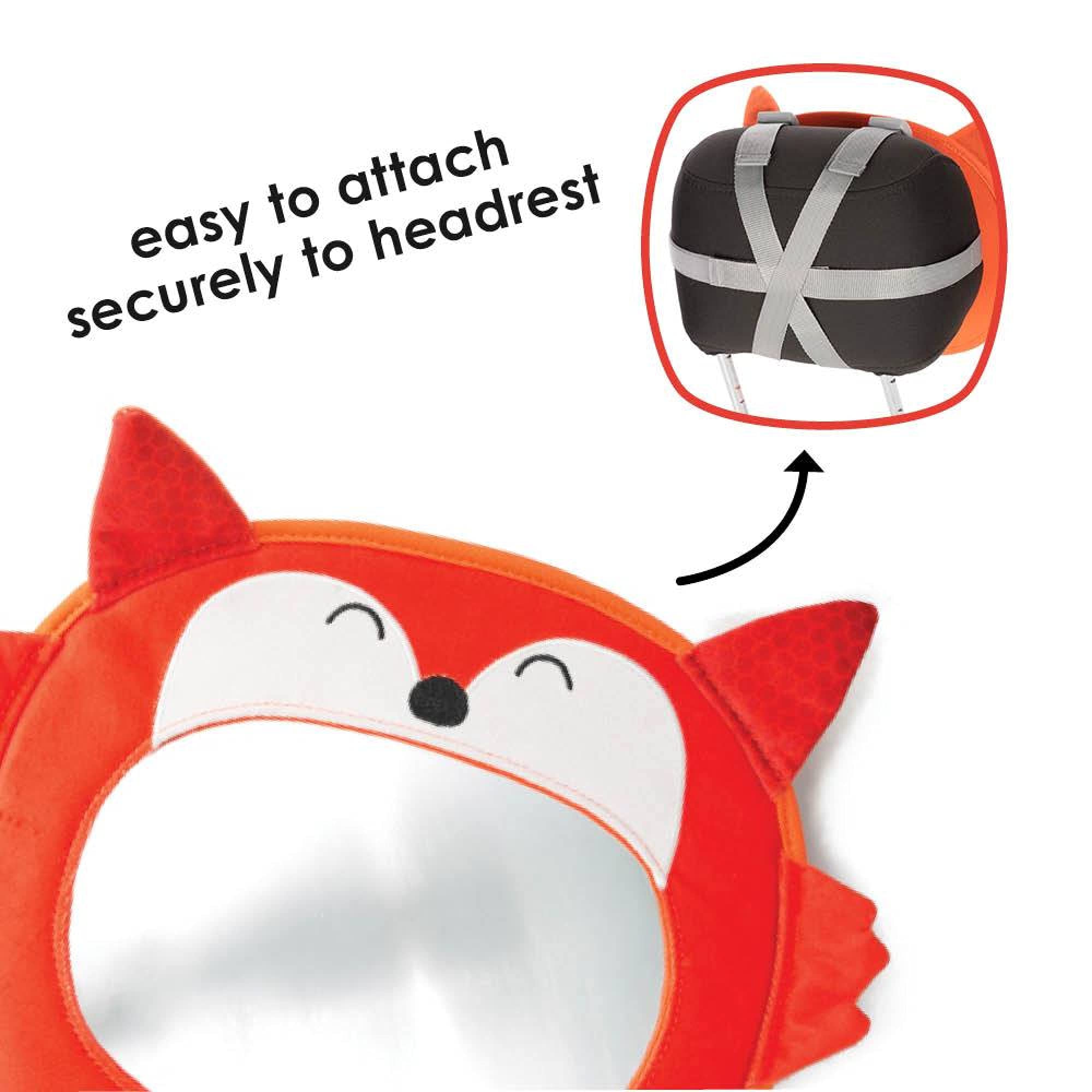 Diono Easy View Fox Character, Baby Car Mirror, Safety Car Seat Mirror for Rear Facing Infant, Fully Adjustable, Wide Crystal Clear View, Shatterproof, Crash Tested