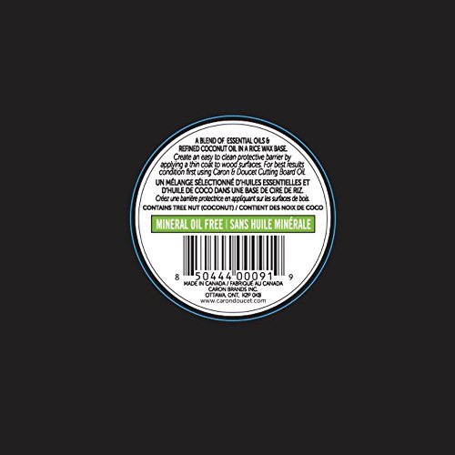 Caron & Doucet - Cutting Board & Butcher Block Conditioning Oil & Wood Finishing Wax Bundle | 100% Plant-Based & Vegan, Best for Wood & Bamboo Conditioning & Sealing | Does NOT Contain Mineral Oil!