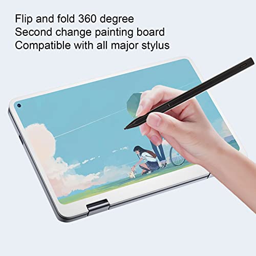 2 in 1 Laptop, 100-240V FHD 10.8 Inch Laptop Screen 360 Rotating Resolution 2560x1600 Efficient Touch Screen for Home (8+1TB US Plug)