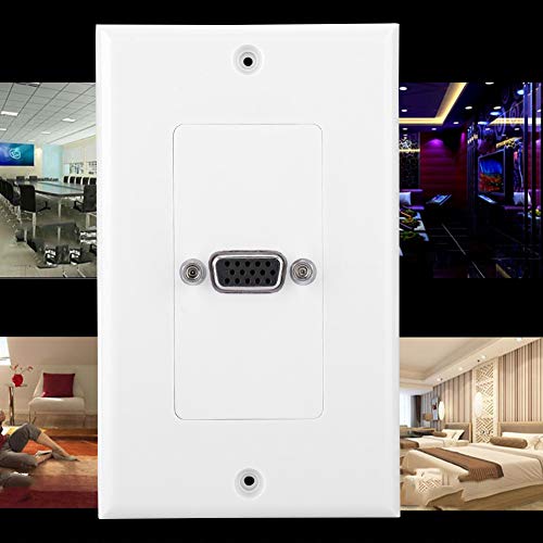 Oumefar VGA Head Flame Retardant Easy Connection Adapter Flexible Wiring Socket Panel for Engineering Wiring